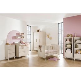 Wickelkommode Paidi, B:95cm H:93cm T:57cm, beige, Holzwerkstoff, Wickelkommoden, "EEFJE in Beige, 3 Schubladen mit Soft-Close, verschiedene