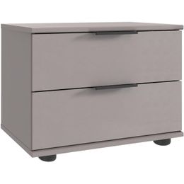Nachtkommode wimex, B:52cm H:40cm T:38cm, grau, Spanplatte, Sideboards, "Tilburg, einzeln oder im 2er Set, Made in Germany", Nachtschrank mit 2