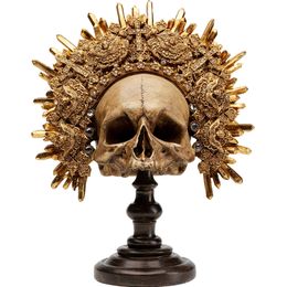 Dekoobjekt KARE DESIGN, B:34cm H:42cm T:20cm, gold, Polyresin, Dekofiguren, "Deko Objekt King Skull 42cm"