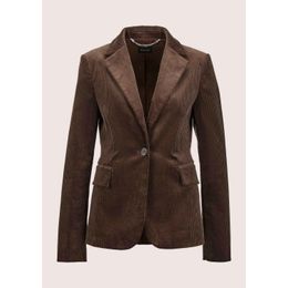 Madeleine Mode MADELEINE Damen Jerseyblazer "Cordblazer Klassischer Cordblazer mit Reverskragen", braun, Gr. 38, Obermaterial: 98% Baumwolle CO. 2% Elasthan EL.,