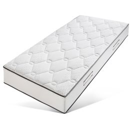 BRECKLE LEDERCOLLECTION Komfortschaummatratze BRECKLE, B:90cm H:30cm L:200cm, wei&szlig;, Bezug: 80% Polyester, 20% Viskose. Steppf&uuml;llung: 100% Polyester, Matratzen, "Double