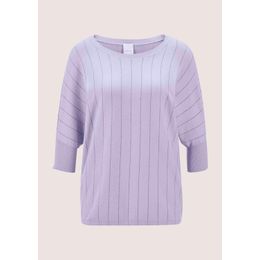 Madeleine Mode MADELEINE Damen Longpullover "Pullover Oversize-Pullover mit Glanz-Effekt", lila, Gr. 34, Obermaterial: 45% Polyacryl PAN. 36% Wolle WO. 17% Polyamid