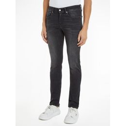 Herren Skinny-fit-Jeans "SKINNY", schwarz, Gr. 34, Calvin Klein Jeans, unifarben, Denim/Jeans, Obermaterial: 94% Baumwolle, 4% Elastomultiester, 2%