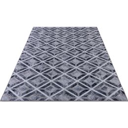 Teppich Gino Falcone, B:50cm H:7mm L:80cm, grau, Kunstfaser, Wohnzimmer, Teppiche, "Serena GF047", gedruckte Felloptik, ideal im Wohnzimmer &