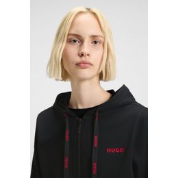HUGO UNDERWEAR Damen Sweatjacke, Gr. Sschwarz, Sweatware, Obermaterial: 66% Baumwolle, 30% Polyester, 4% Elasthan, unifarben, Basic, Sweatjacken,
