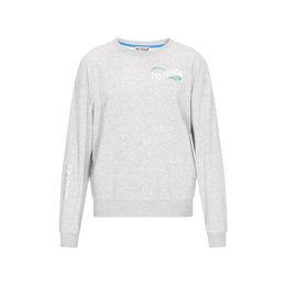 Mo ATHLSR Sweatshirt 'Back To School' Herren Gr&ouml;&szlig;e S graumeliert / tanne / wei&szlig;