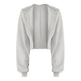 No Matter What Zip-Up Hoodie female Grey size S