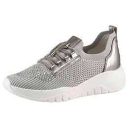Gabor Sneaker Damen Gr&ouml;&szlig;e 41.5 hellgrau / silber