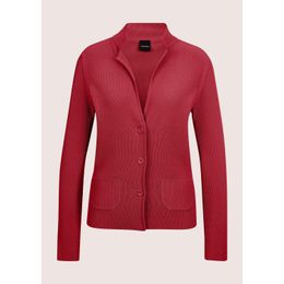 Madeleine Mode MADELEINE Damen Strickjacke "Strickblazer Schlanker Strickblazer mit langen &Auml;rmeln", rot, Gr. 42, Obermaterial: 67% Viskose CV. 33% Polyamid PA.,
