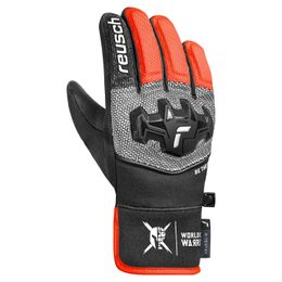 Reusch M&auml;dchen Skihandschuhe "Worldcup Warrior R-TEX XT Junior", rot, Gr. 4, mehrfarbig, 88% Polyester, 10% Ziegenleder, 2% Lederimitat, Handschuhe,