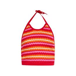 ebeeza Stricktop Damen Gr&ouml;&szlig;e L orange / pink / rot / wei&szlig;