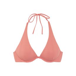 Damen B&uuml;gel-Bikini-Top "Nela", rot, Gr. 44, Copenhagen Studios, strukturiert, unifarben, Rippware, Recycling-Polyamid, Bikini-Oberteile, aus