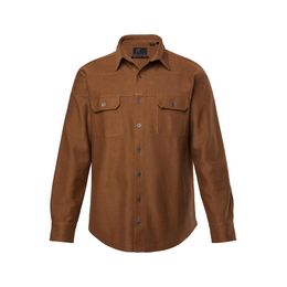 JP1880 Button Up Shirt male Brown size 7XL