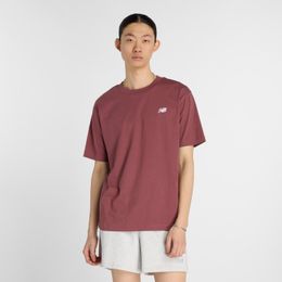 New Balance Damen T-Shirt "SPORT ESSENTIALS COTTON T-SHIRT"washed burgundy, Gr. M, Obermaterial: 100% Baumwolle, Shirts, Kurzarmdesign, entspannte