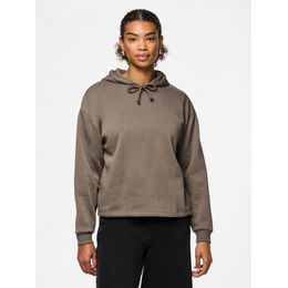 Pieces Damen Hoodie "PCCHILLI LS HOODIE NOOS BC", braun, Gr. XL, unifarben, Sweatware, Obermaterial: 50% Baumwolle, 50% Polyester, Sweatshirts