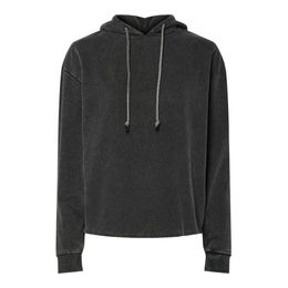 Pieces Damen Kapuzensweatshirt "PCCHILLI LS WASHED SWEAT HOODIE NOOS BC", schwarz, Gr. XS, unifarben, Sweatware, Obermaterial: 50% Baumwolle, 50%