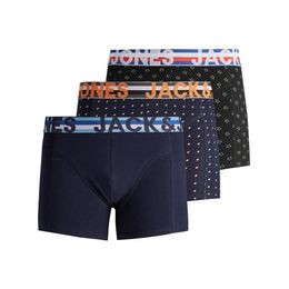 Jack & Jones JACK & JONES Boxershorts 'Henrik' Herren Gr&ouml;&szlig;e XS blau / orange / schwarz / wei&szlig;