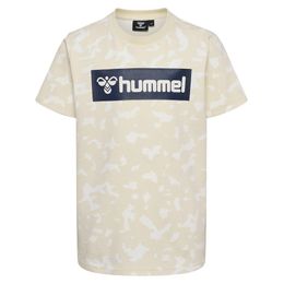 Hummel T-Shirt Jungen Gr&ouml;&szlig;e 134 creme / dunkelblau / wei&szlig;