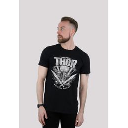 F4NT4STIC Damen T-Shirt "Marvel Thor Ragnarok Thor Hammer Logo", schwarz, Gr. XS, Obermaterial: 100% Baumwolle, Shirts, Print