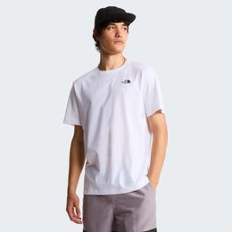 T-Shirt The North Face "M EVOLUTION SIMPLE DOME REGULAR SHORT SL", Herren, Gr. L, tnf wei&szlig;, Obermaterial: 100% Baumwolle, Shirts T-Shirt, mit Kapuze, f&uuml;r Sport- und Outdoormode, aus Baumwolle, Kurzarm