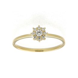 Firetti Damen Goldring "Schmuck Geschenk Gold 333 Damenring Goldring Stern", 19, Gelbgold 333, 1,5mm, gold, Gelbgold 333, Fingerringe, mit Zirkonia