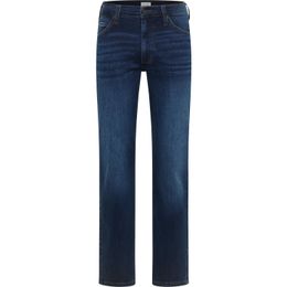 Mustang Herren Straight-Jeans "Herren Style Tramper Straight", blau, Gr. 36, unifarben, Denim/Jeans, 99% Baumwolle, 1% Elasthan, Jeans