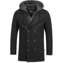 INDICODE Jeans Between-Seasons Coat 'Cliff' male Black size S