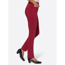 Classic Basics Damen Schlupfhose, rot, Gr. 23, unifarben, 77% Viskose, 20% Polyamid, 3% Elasthan, Hosen