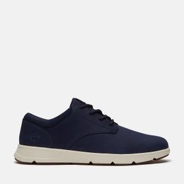 Timberland Herren Sneaker "PARKER STREET - LOW LACE UP SNEAKER", Gr. 41,5, blau, Leder, Schuhe, aus Premium Timberland Leder