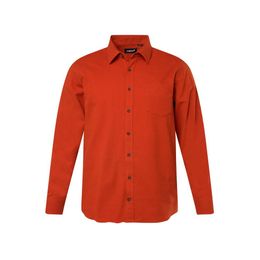 Men Plus Button Up Shirt male Orange size XL