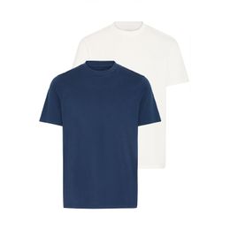 Blend Herren Rundhalsshirt "Rundhalsshirt BHIvo 2 Pack", blau, Gr. XXL, Obermaterial: 100% Baumwolle CO., Shirts