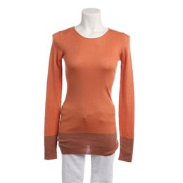 Frauenschuh Pullover / Strickjacke Damen Gr&ouml;&szlig;e S Second Hand orange