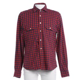 Kiton Freizeithemd / Shirt / Polohemd langarm Herren Gr&ouml;&szlig;e XL Second Hand rot