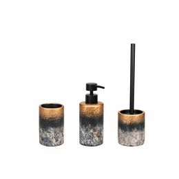 Wenko Bathroom Set 'Lacona' male Black size &Oslash;: 10cm x H: 37cm
