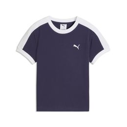 Puma Damen T-Shirt "T7 Slim T-Shirt Damen"deep plum lila, Gr. S, clean, Obermaterial: 5% Elasthan, 95% Baumwolle; Rippe: 80% Baumwolle, 20%