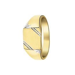 Lucardi Ring 'Luxuri&ouml;s' Herren Gr&ouml;&szlig;e 66 gold / silber