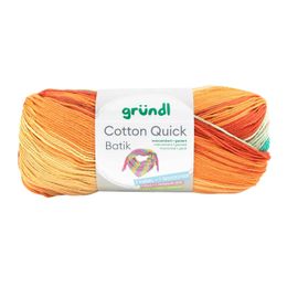 gr&uuml;ndl Cotton Quick Batik von Gr&uuml;ndl, Hellblau/Gr&uuml;n/Mais/Orange, aus Baumwolle
