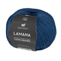 Como Grande von lamana, Nachtblau, aus Schurwolle