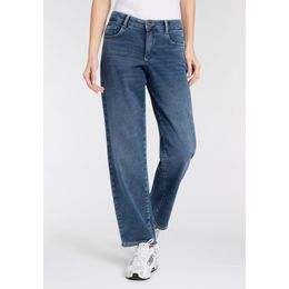 MAC Damen Straight-Jeans "GRACIA"mid blau authentic, Gr. 36, unifarben, Denim/Jeans, Obermaterial: 77% Baumwolle, 10% Polyester, 10% Viskose, 3%