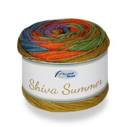 Shiva Summer von Rellana Garne, Flieder/Orange/Gr&uuml;n/Capri, aus Viskose