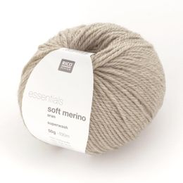 Essentials Soft Merino Aran von Rico Design, Camel-Melange, aus Schurwolle