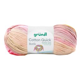 gr&uuml;ndl Cotton Quick Batik von Gr&uuml;ndl, Beigebraun/Rosa/Orange, aus Baumwolle