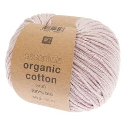 Essentials Organic Cotton aran von Rico Design, Mauve, aus Baumwolle