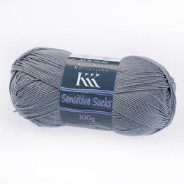 Sockenwolle Sensitive Socks uni von KKK, Hellgrau, aus Polyacryl