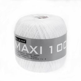 Maxi 100 von BellaLana , Wei&szlig;, aus Baumwolle