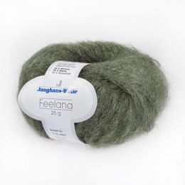 Feelana von Junghans-Wolle, Oliv, aus Mohair