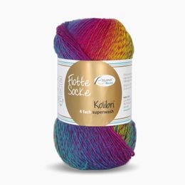 Sockenwolle Flotte Socke 4-fach Kolibri von Rellana Garne, Regenbogen, aus Schurwolle