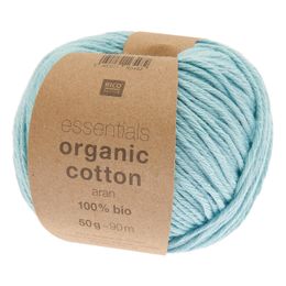 Essentials Organic Cotton aran von Rico Design, Aquamarin, aus Baumwolle