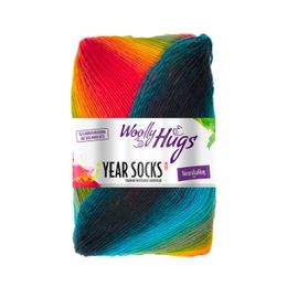 Sockenwolle Year Socks Color von Woolly Hugs, Rainbow, aus Schurwolle