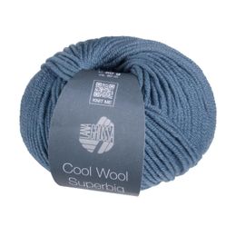 Cool Wool Superbig von Lana Grossa, Stahlblau, aus Schurwolle